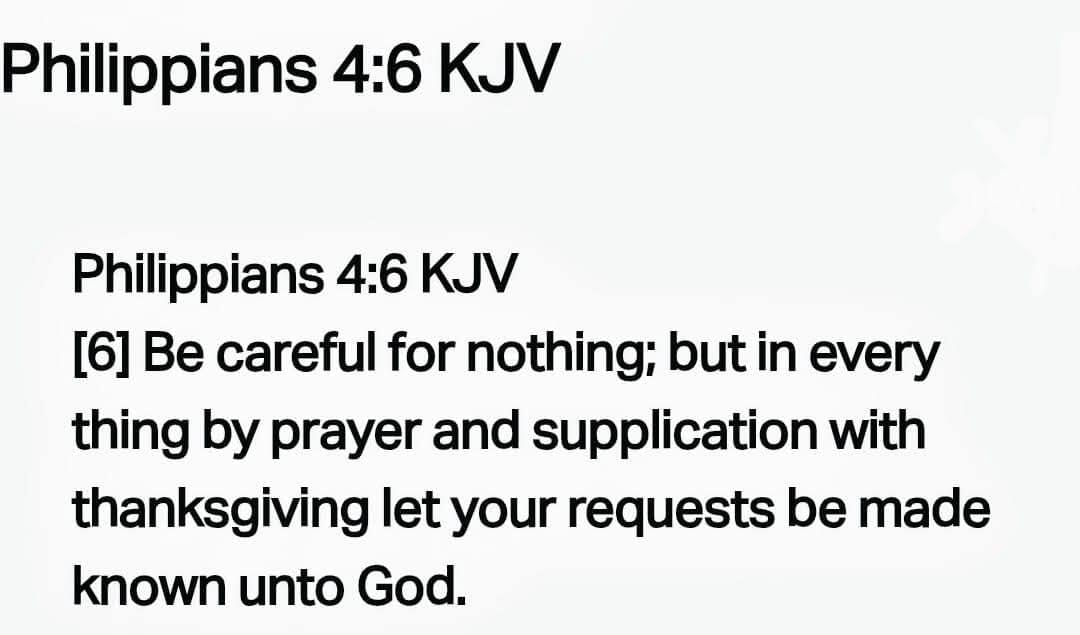 Philippians KJV Philippians KJV [6] Be careful for nothing; but in ...